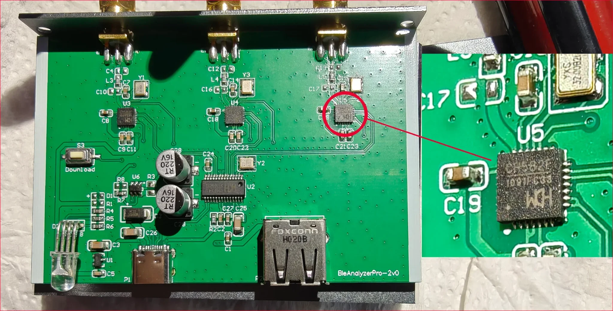 Chipboard WCH BLE Analyzer Pro LE Sniffer Development Board Debugging Tool Capture Decode ...