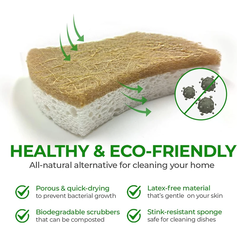 Esun Eco Friendly Cocina Biodegradable Natural Kitchen Sponge Limpieza ...
