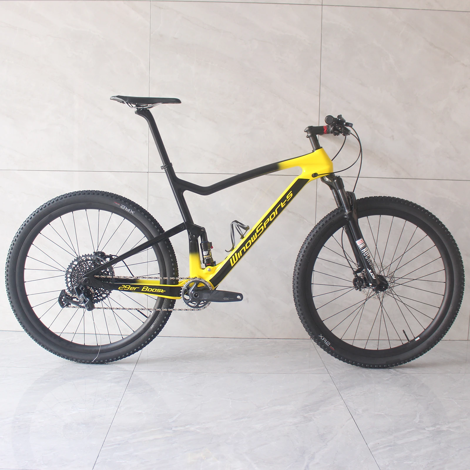Full Suspension Carbon MTB Frame 29er XC Bike with 12 Speed