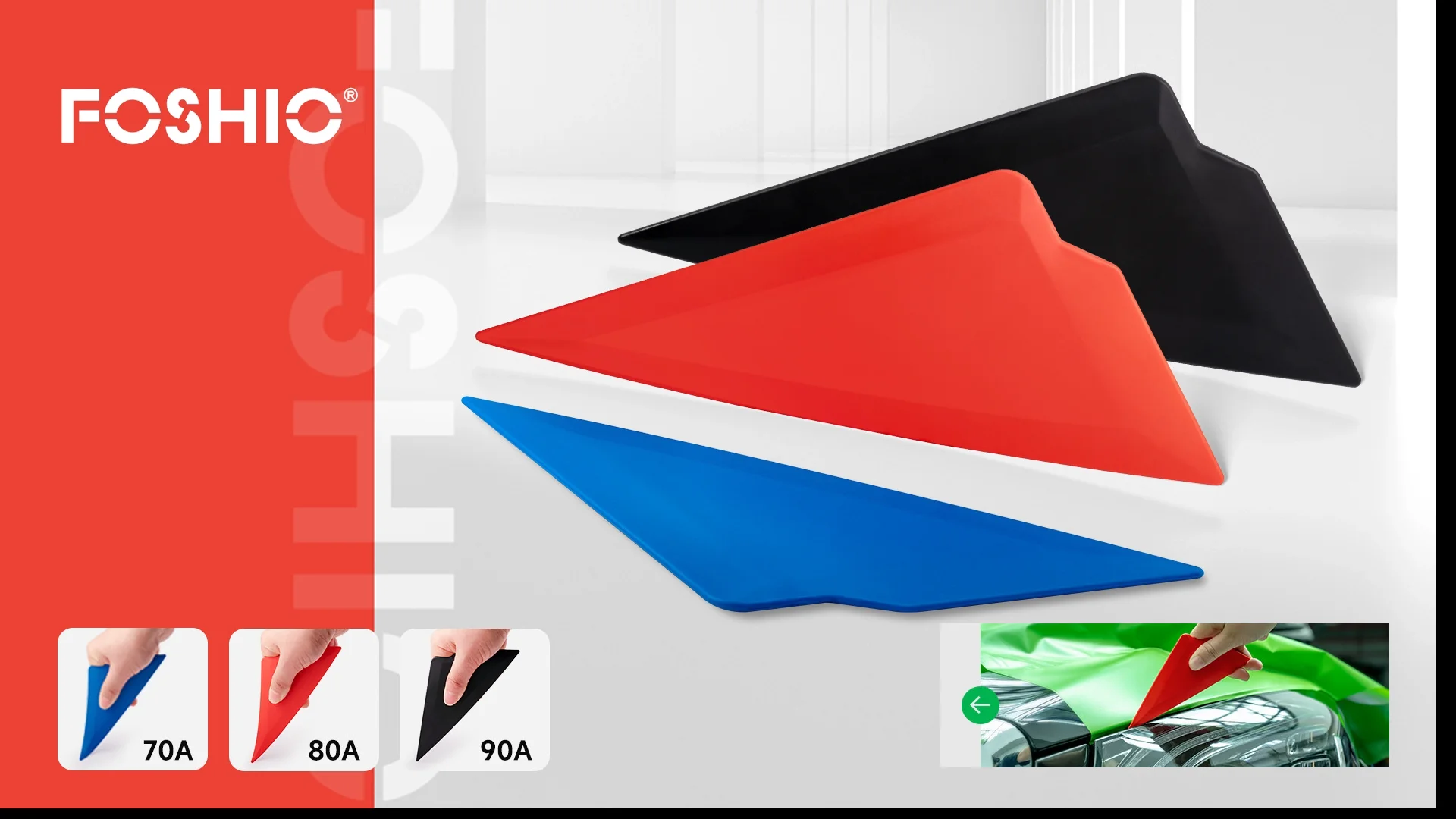 Foshio Customize Logo Plastic Triangle Scraper Triangle Edge Card ...