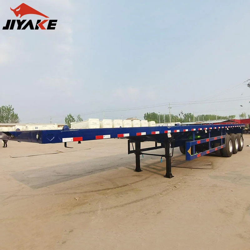 Hot Sale 40ft Flat Bed Load Capacity Trailers 40 Ton Tri Axle Flatbed ...