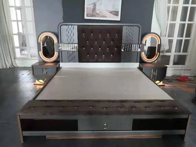 Shop Our Luxury 2x2m Bed & 8-Door Wardrobe Set for Bedrooms