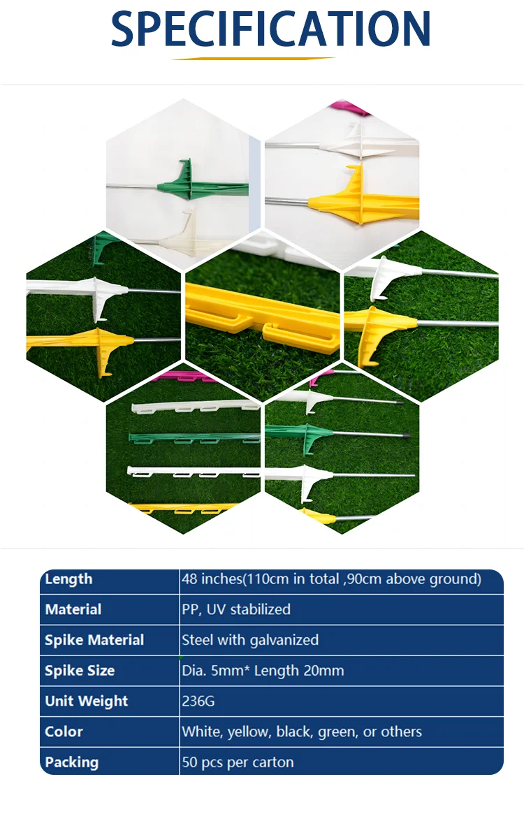 Electric Fence Plastic Farm Fence Colorful Electric Post Step In Fence ...