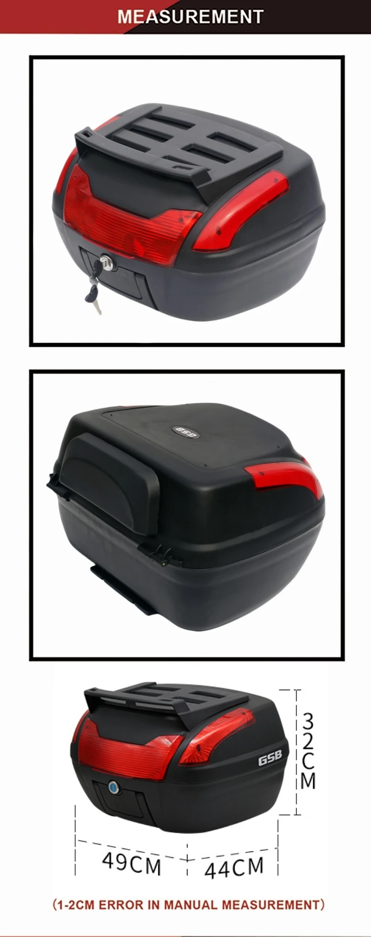 Latest Waterproof Motorcycle Tail Box Plastic Motorcycle Accessories Pp ...