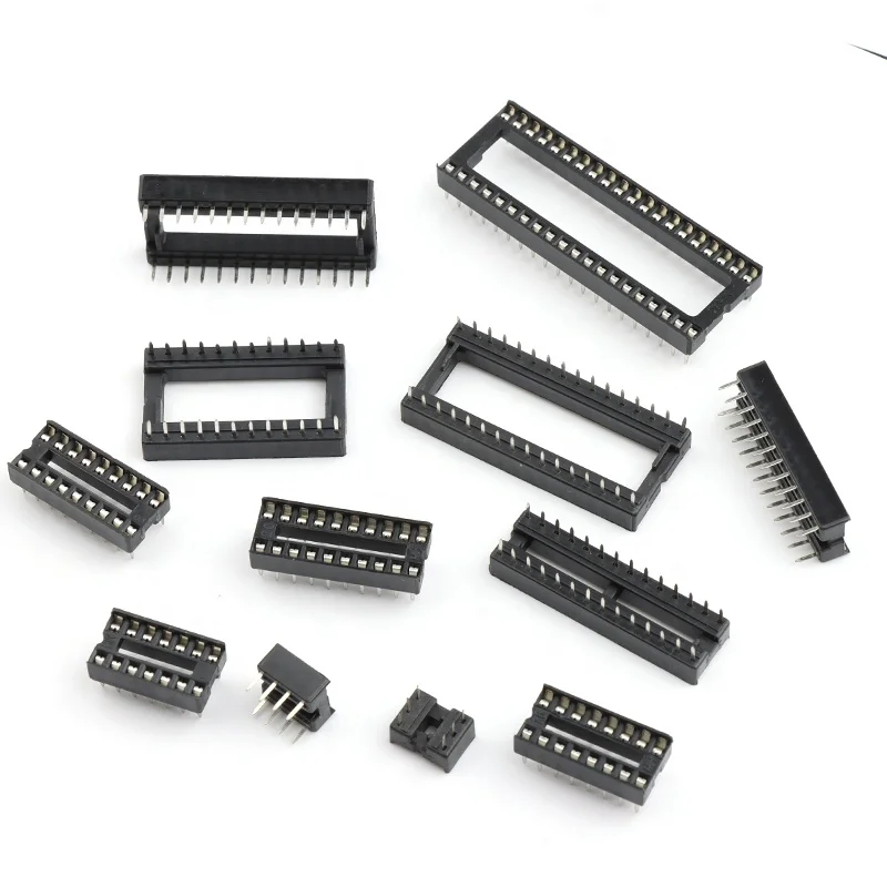 20pins Double Rows Ic Connector Vertical Dip 2*10pins 2.54mm Ic Socket ...
