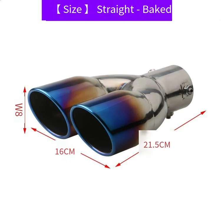 Modified Double Pipe Exhaust Pipe Car Decorative Tail Throat Muffler ...