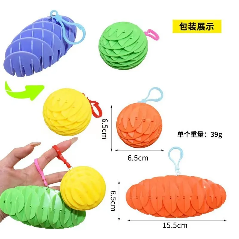 Cute Popping Worm Squeeze Toys Novelty Geometric Finger Slug Kinetic ...