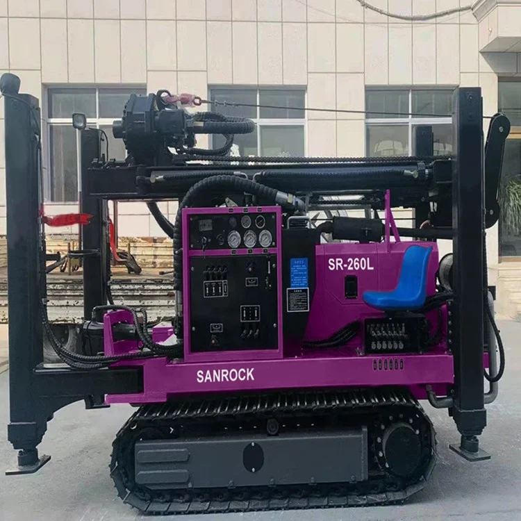 260m Crawler Water Well Drill Rig Hydraulic Rotary Bore Hole 78kw ...