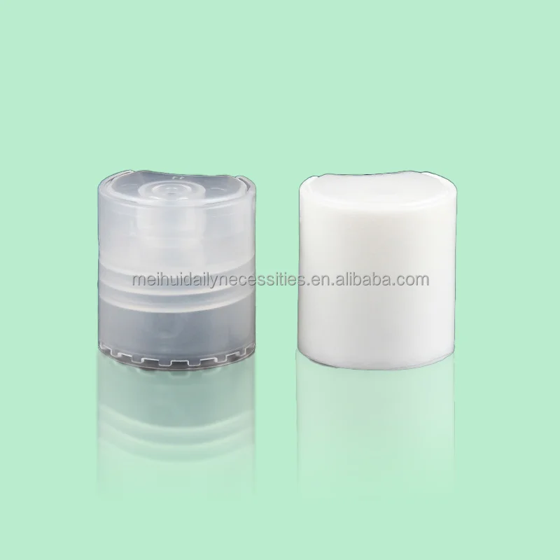 Plastic Double Cover White Screw Caps For Glass Plastic Bottles Water ...