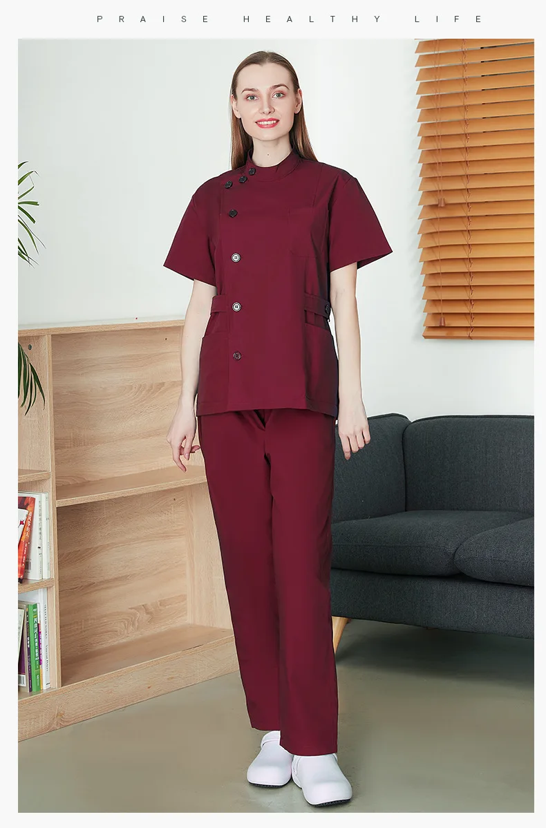 Fashionable Hospital Receptionist Scrubs - DOVEARK Uniforms