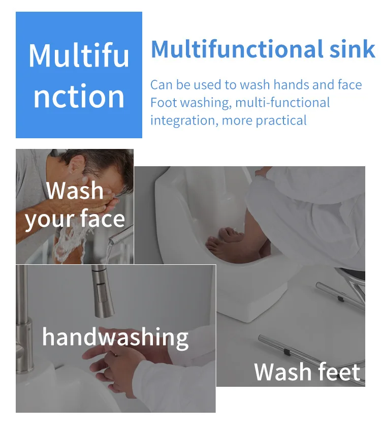 LONGSTAR Integrated Ceramic Wash Basin - Wudu Foot Wash