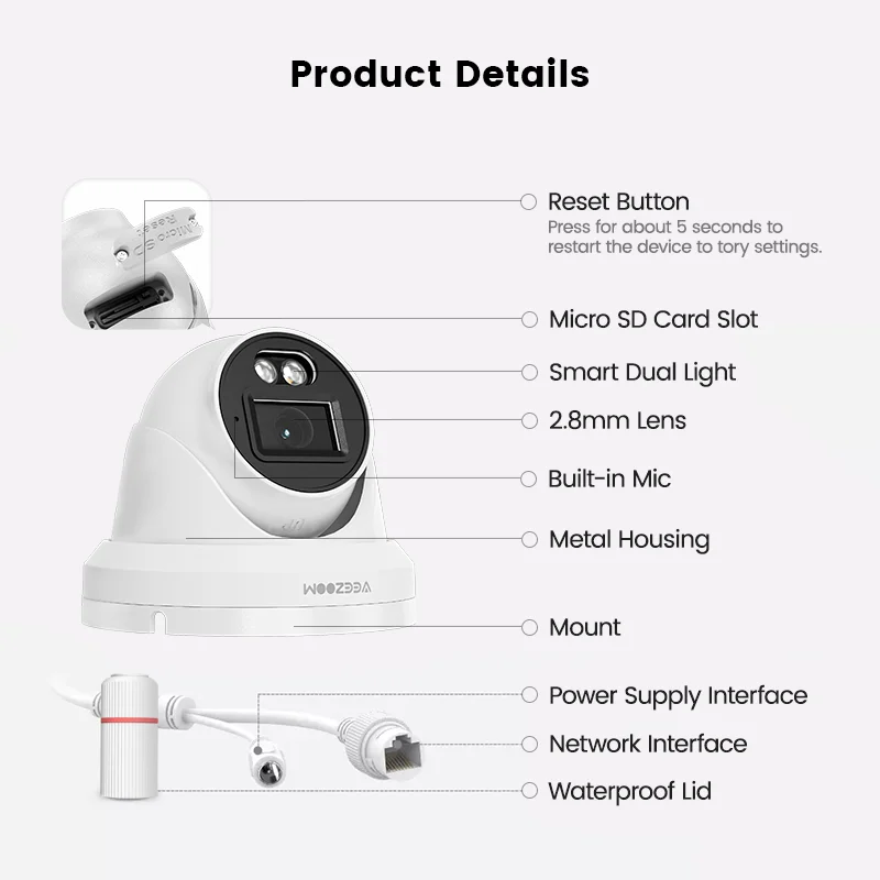4K Ultra HD Outdoor Security Camera with Night Vision