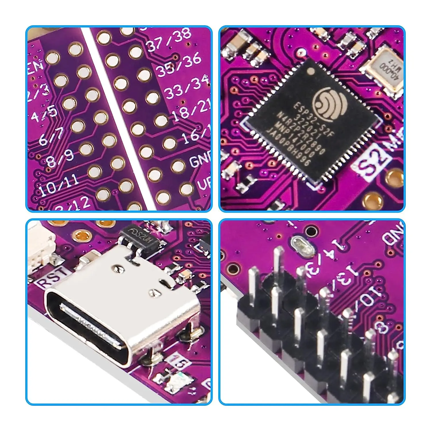 ESP32 S2 Mini V1.0.0 WiFi IOT Board Based ESP32-S2FN4R2 ESP32-S2 4MB ...