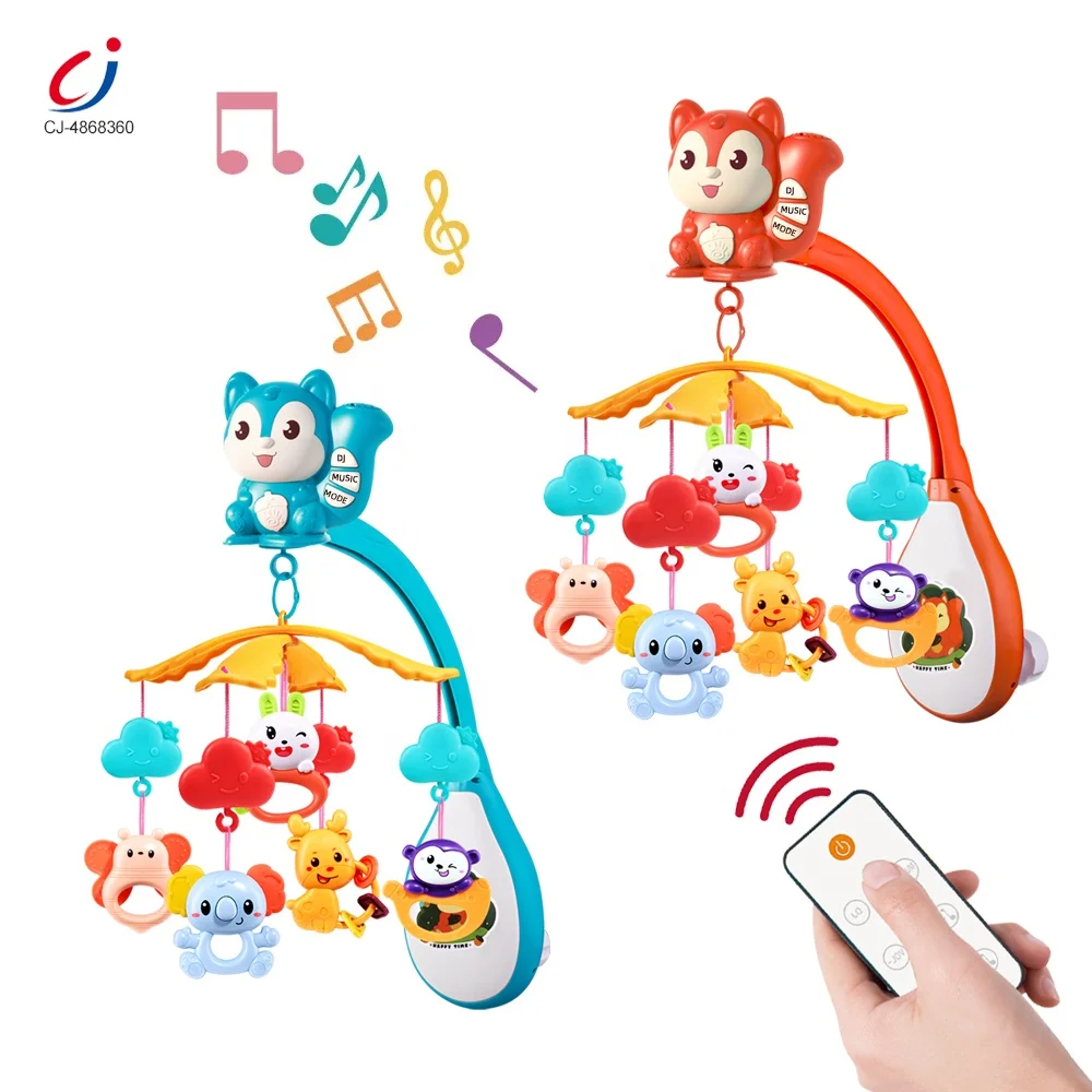 Chengji Baby Crib Mobile Bed Bell Toy Early Educational Rotating Remote ...