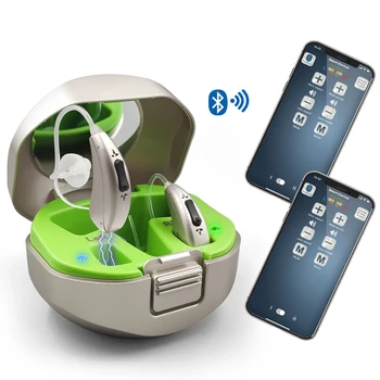 Mini Aparelho Auditivo Digital Amplificador Recarregavel Bluetooth ...