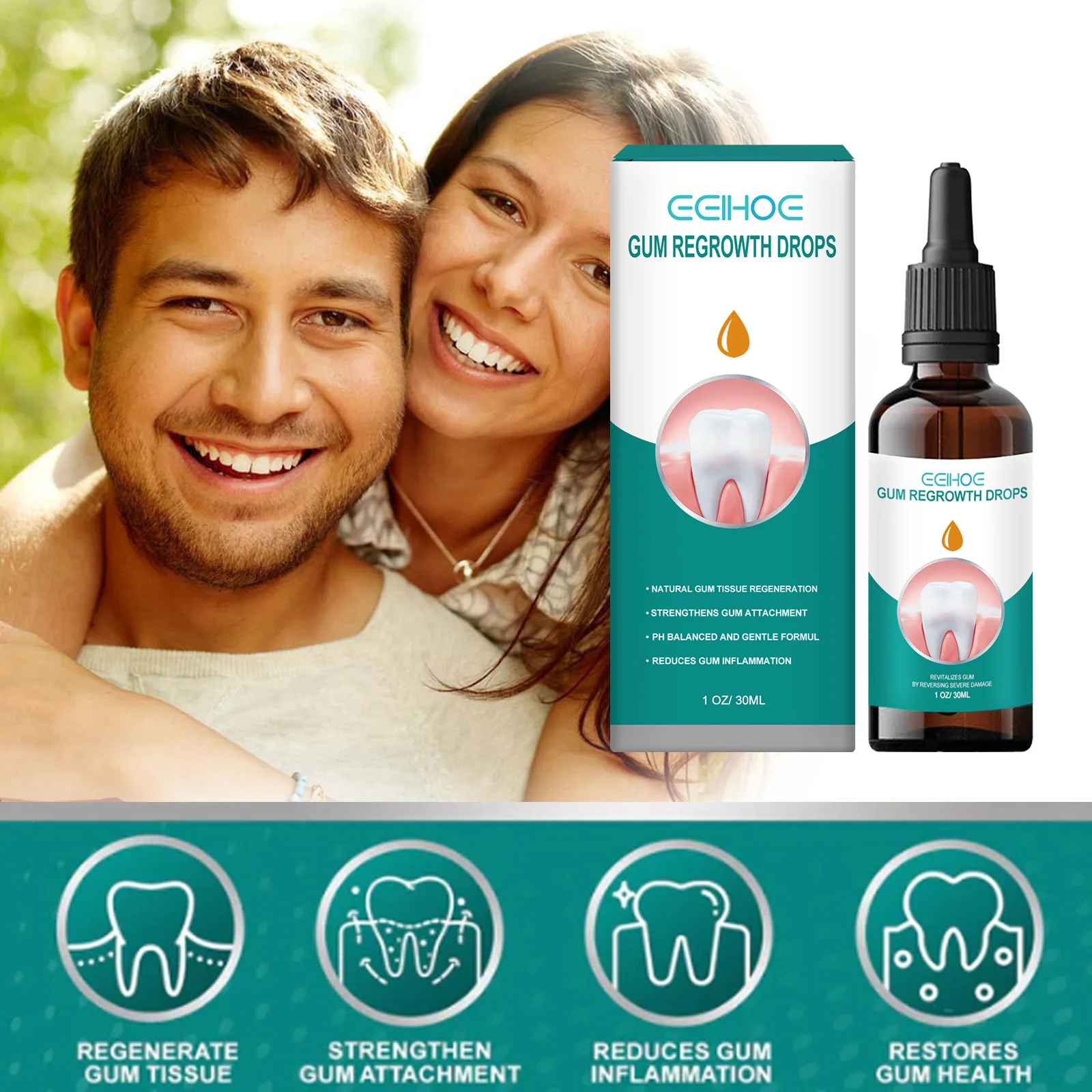 Gum Relief Drops - Inflamed Overgrown Bleeding Gums Treatment