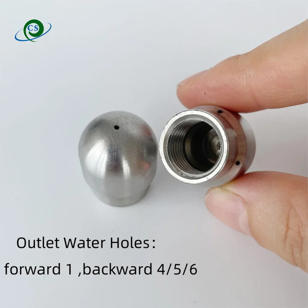 25L High Pressure Sewer Cleaning Nozzle 1/4 Female Size Stainless Steel ...