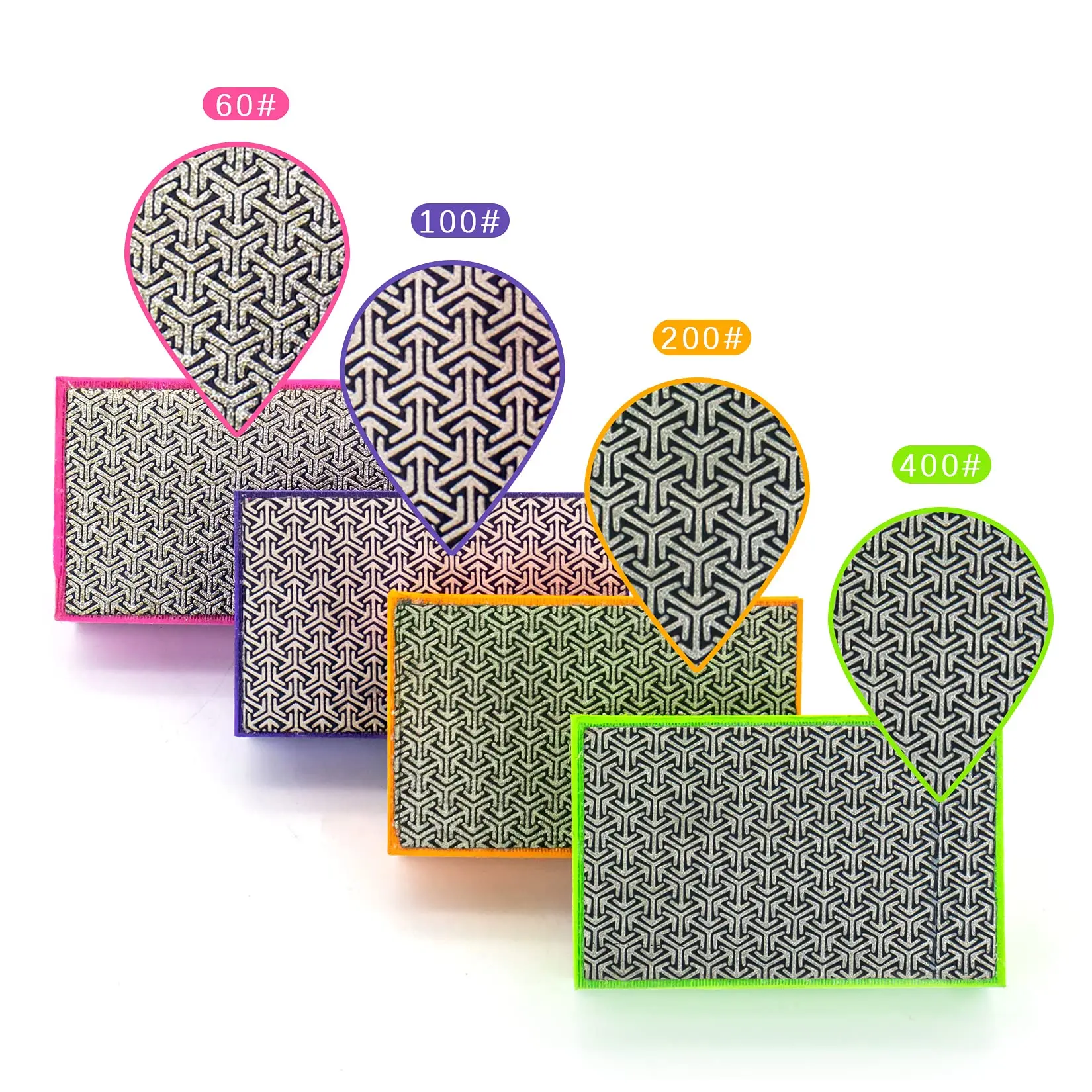 Diamond Sanding Pads Electroplated Diamond Abrasive Hand Polishing Pads ...