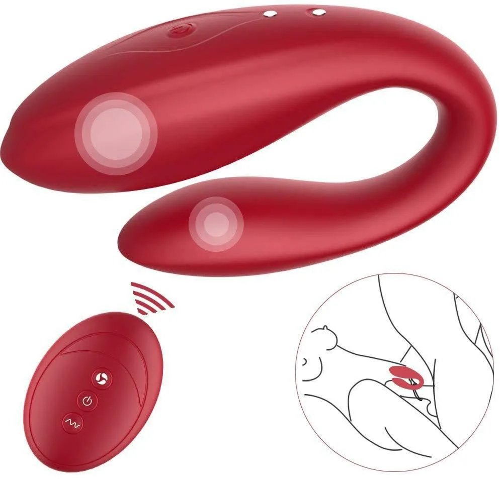 Wireless Remote Control Couple Vibrator G Spot Waterproof Rechargeable Wear Double Head Clitoral