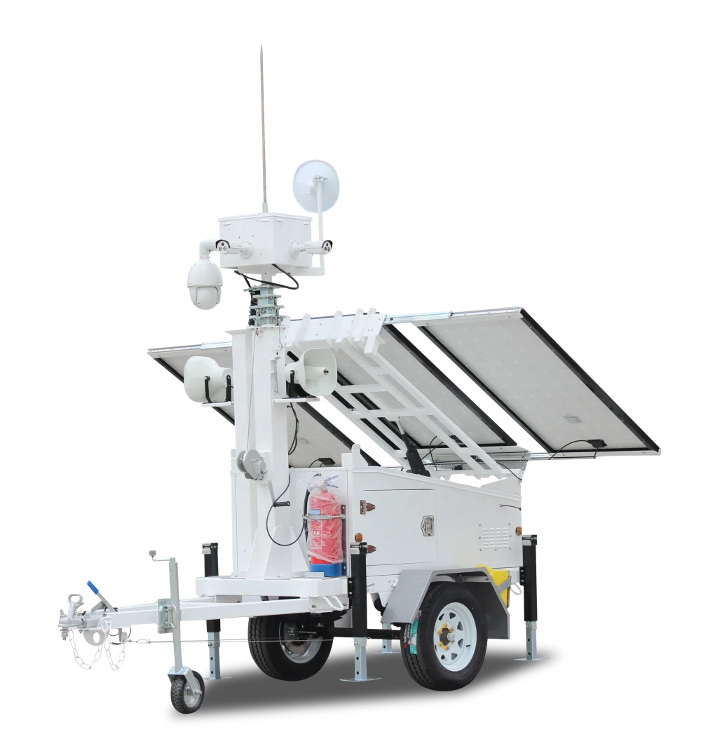 Mobile Off-grid Solar Power Cctv Tower Commercial Ip Security Camera ...