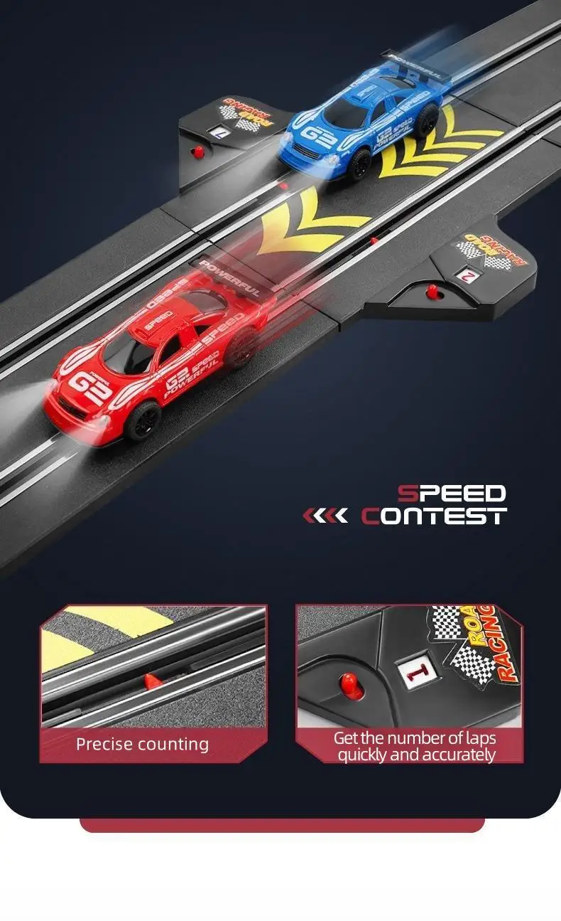 8.4m Long Rail Diy Track Racing Cars Children Electric Remote Control ...