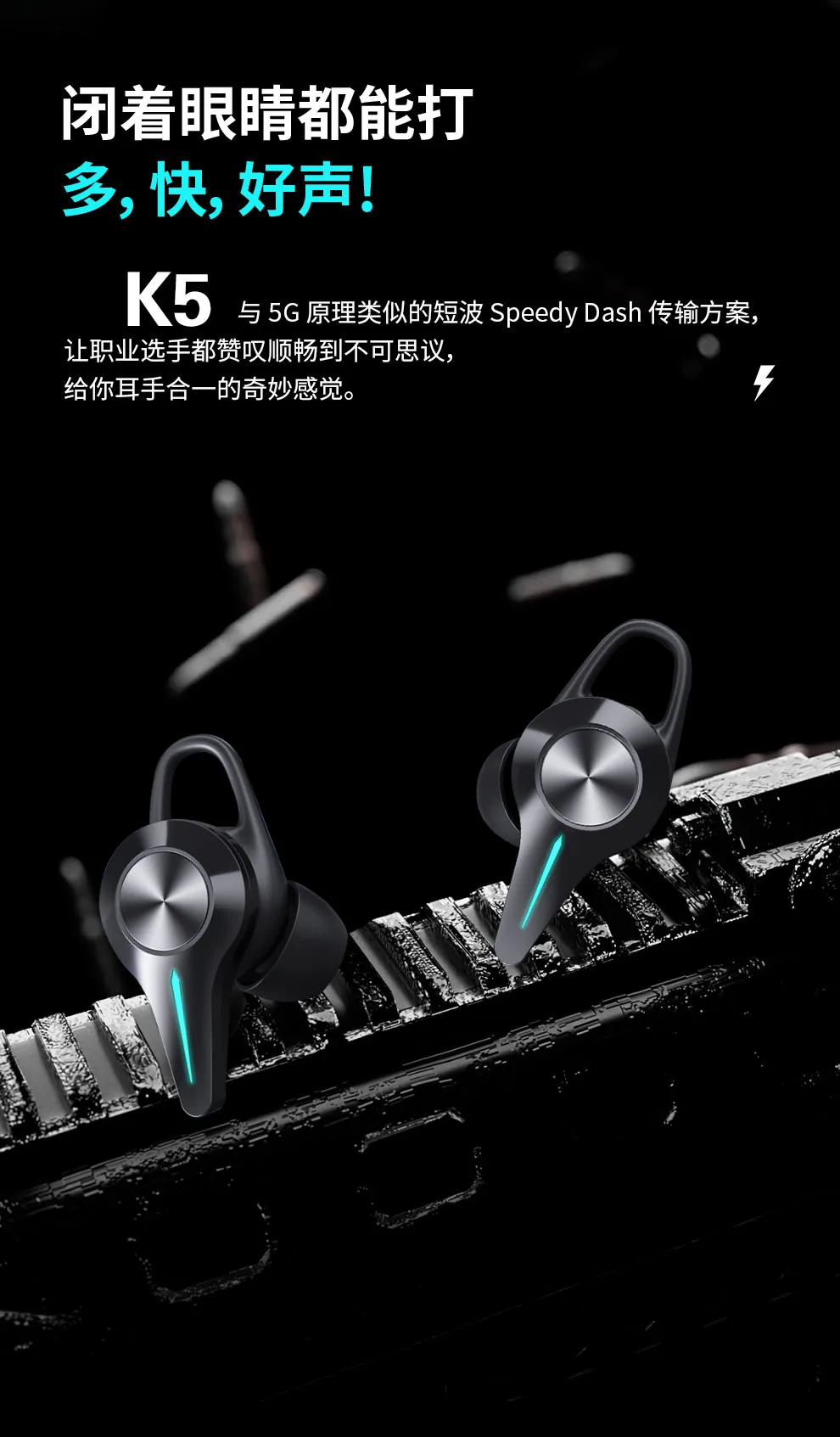 K5 Wireless Headphones - 9D Hifi Stereo Sound & Noise Cancelling
