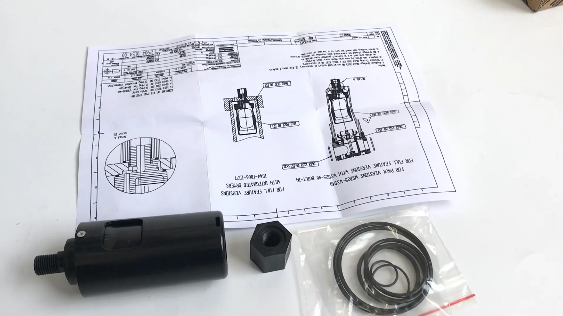 Wsd25-40 Atlas Copco Air Compressor Blowdown Valve Maintenance Package ...