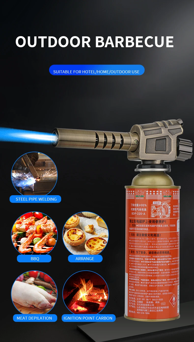 Factory Portable Gas Burner Flame Gun Butane burner Welding Gas ...
