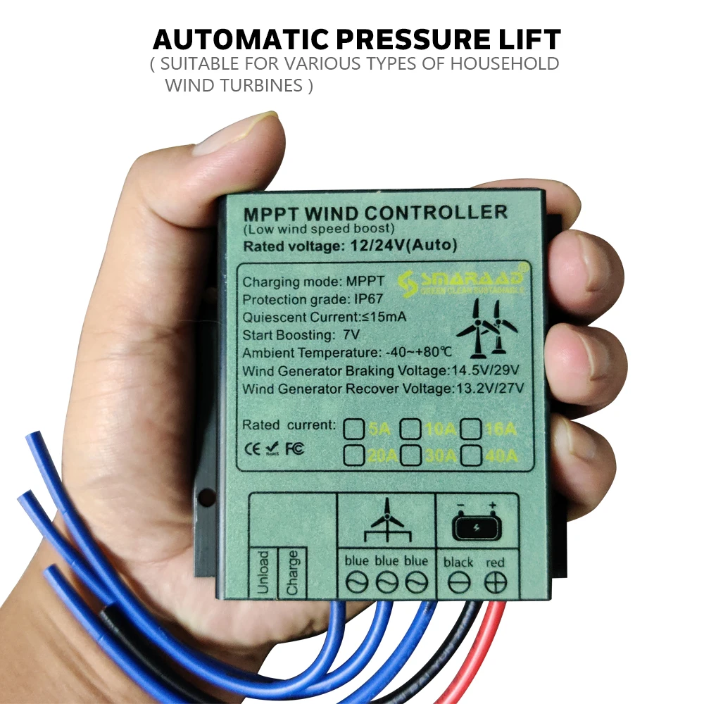 Small 12v/24v Auto Or 48v Mppt Wind Turbine Charge Controller - Buy ...