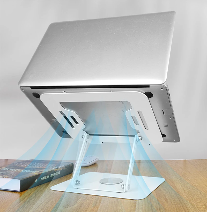 360 Rotation Laptop Stand - Adjustable Height & Stability