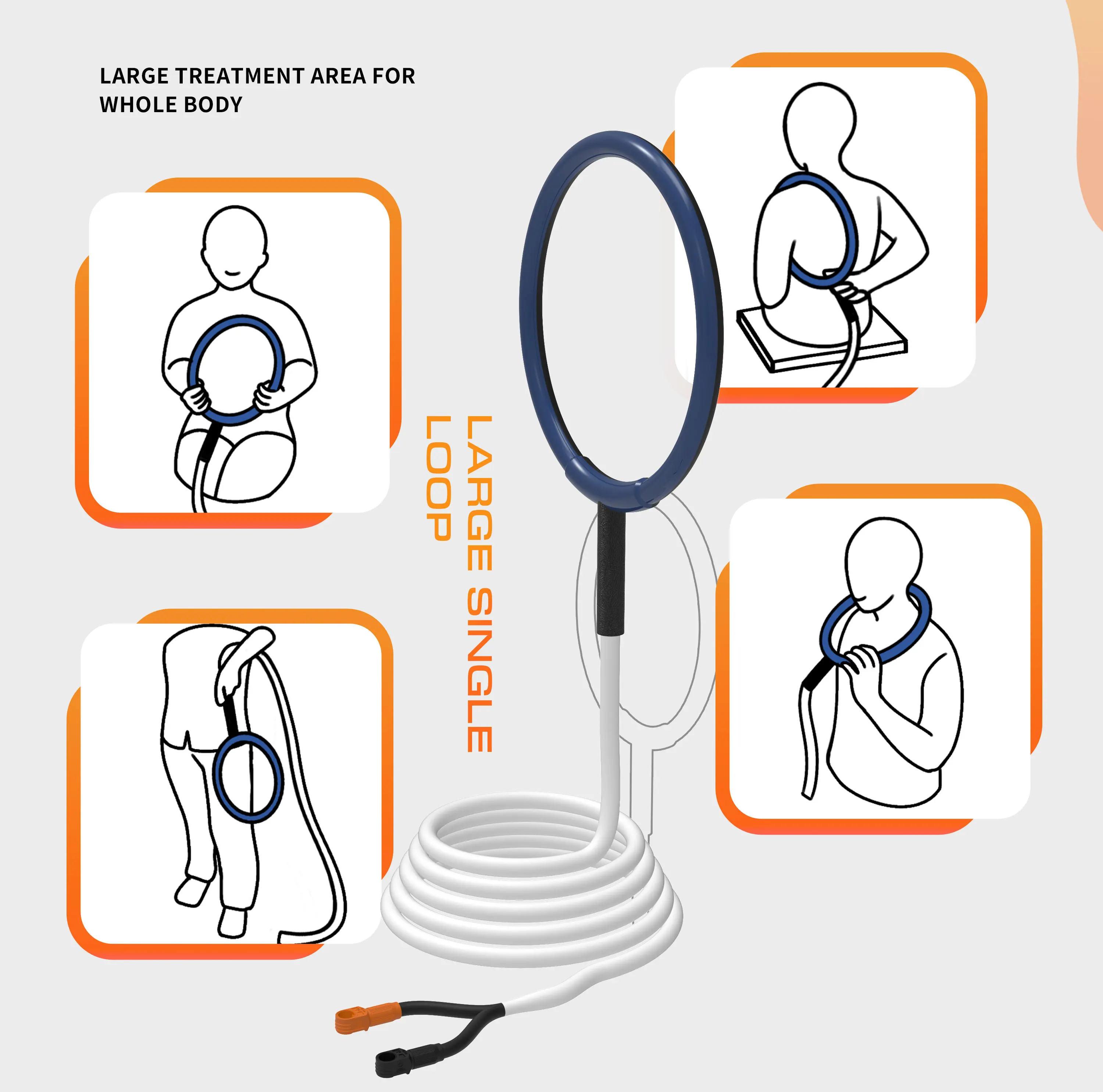 Portable Pemf Magnetic Therapy Device Pmst Loop Human Pain Relief ...