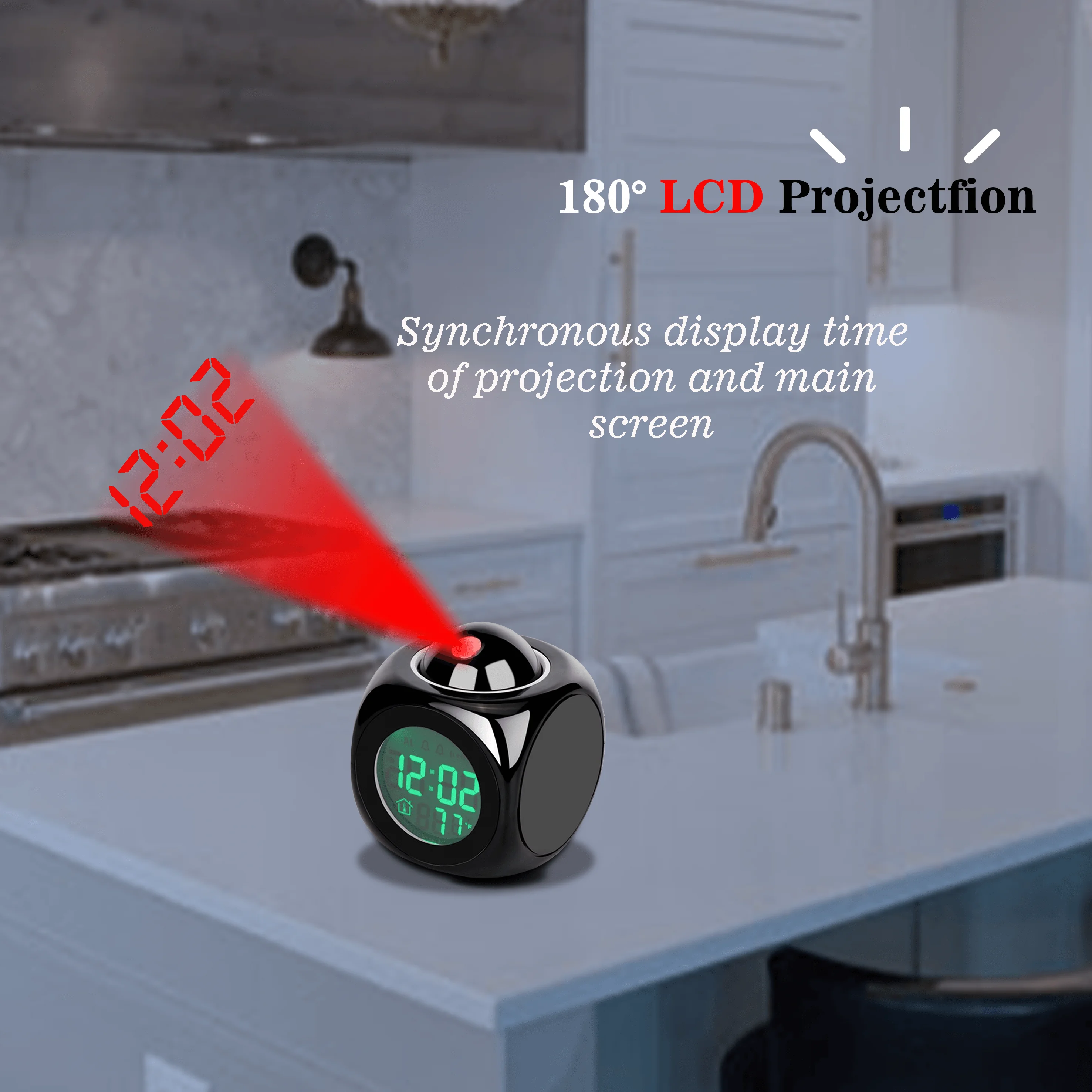 Large Digital Led Alarm Clock Wall Clock Smart Alarm Clock With Screen ...