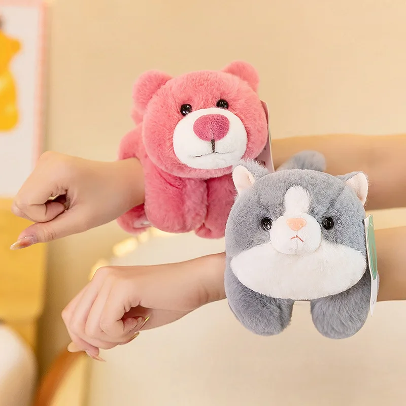Cartoon Animal Panda Clap Ring Plush Toy Bracelet Pat Ring Doll ...