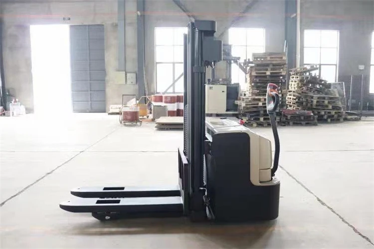 2 Ton Electric Pallet Stacker Walking Type With 3000mm Lifting Height ...