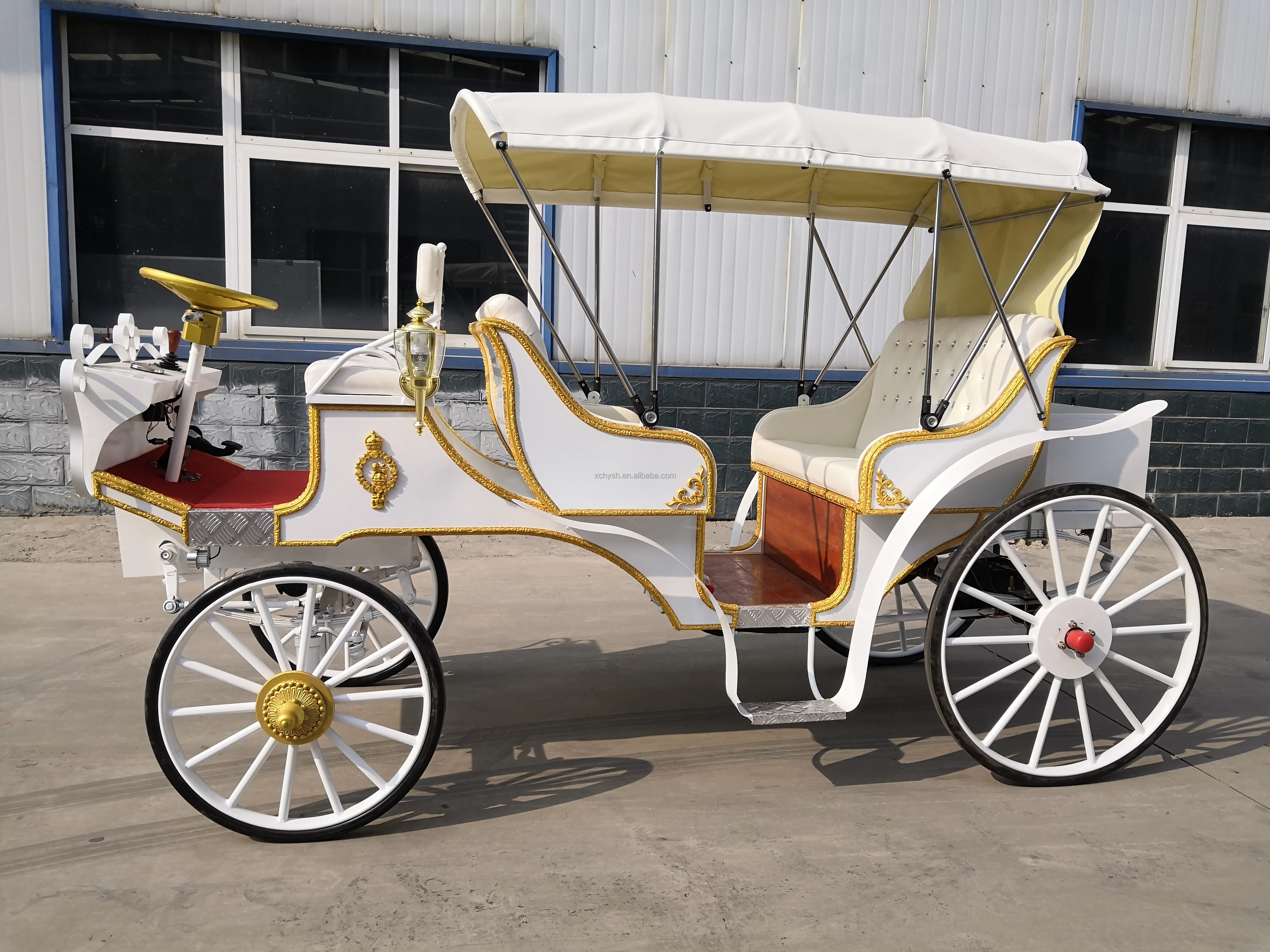 Classical Royal Chariot Cabriolet Soft Seat Princess Horse Carriage ...