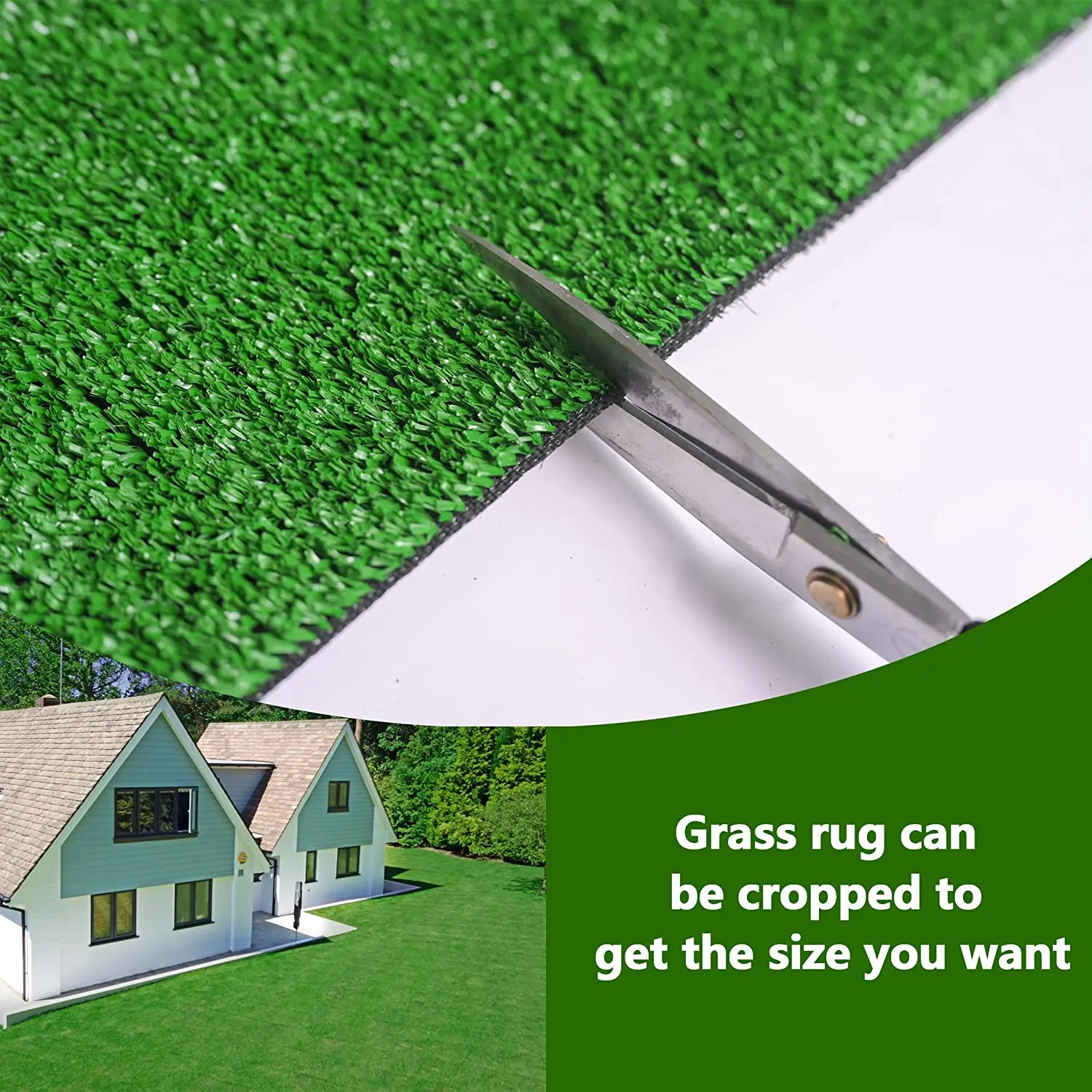 JS Realistic Plastic Fake Lawn - Durable & Easy Install