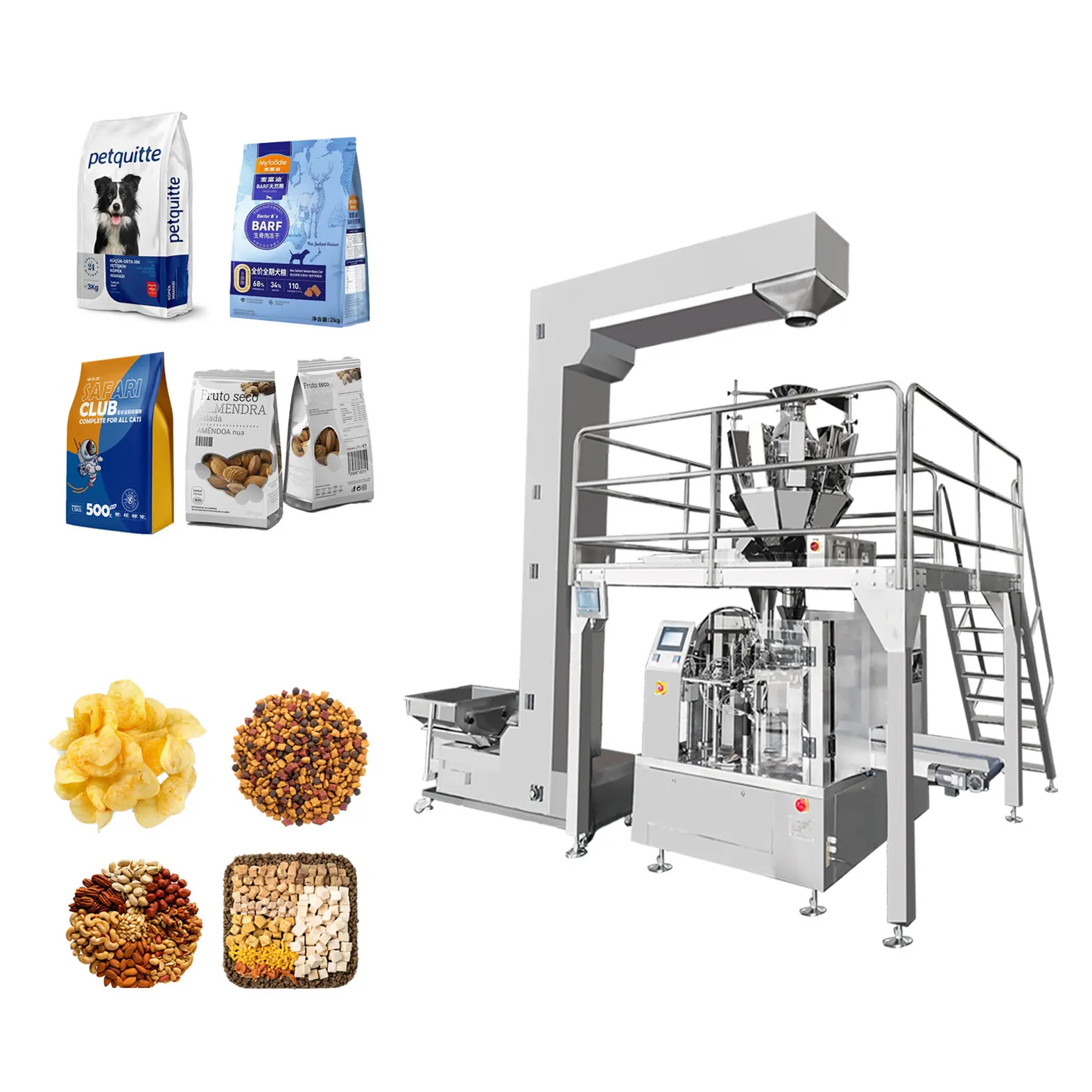 Automated Multi Functional Granule Snack Packaging Machine Potato ...
