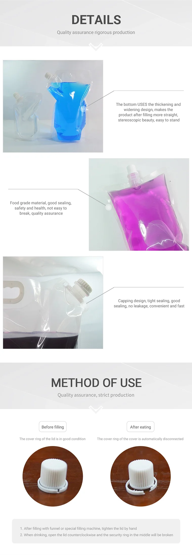 Transparent / clear Plastic Flask Rum Runner Wine Spout Bag and Funnel ...