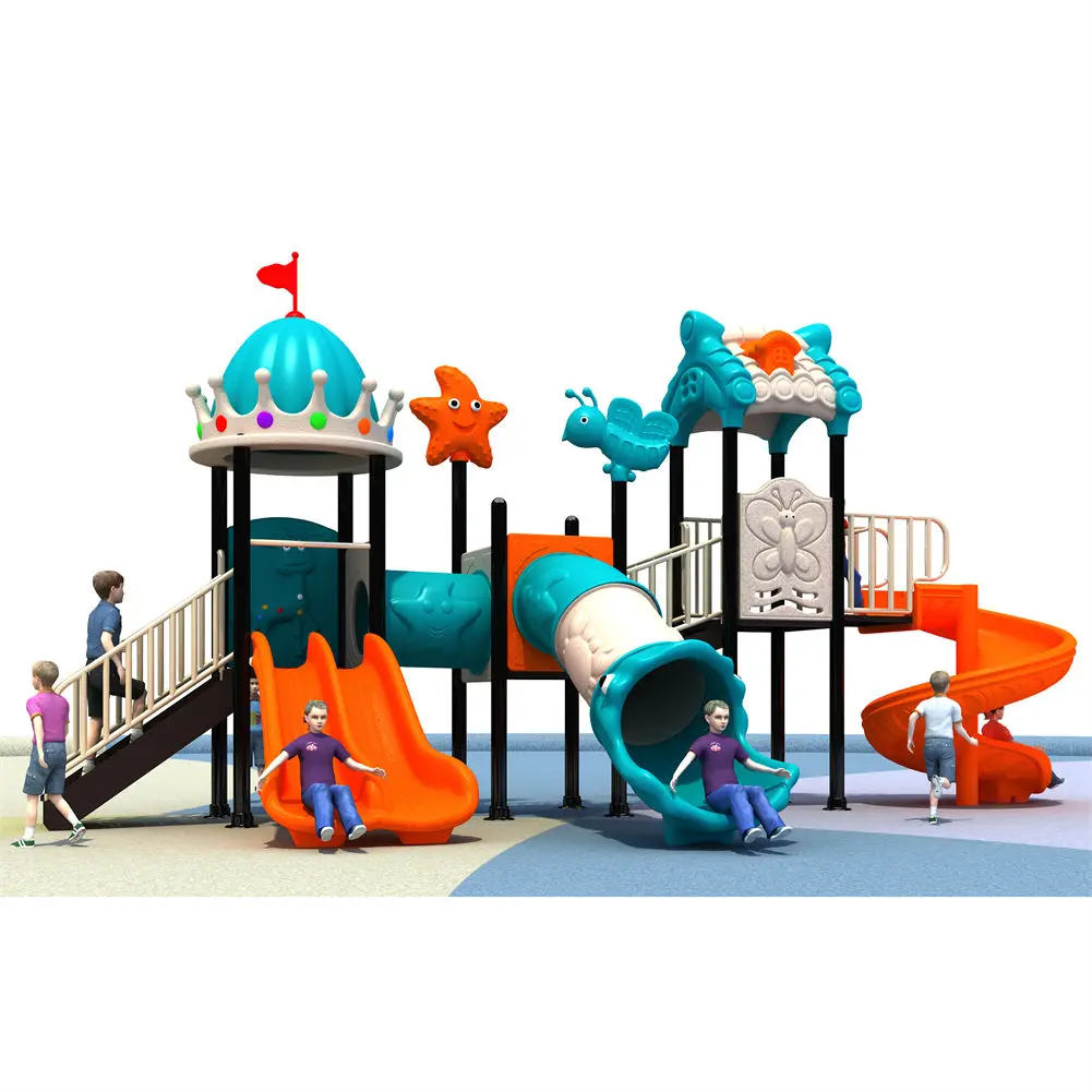 Kindergarten Tube Slide Amusement Park Games Plastic Kids Play Ground ...