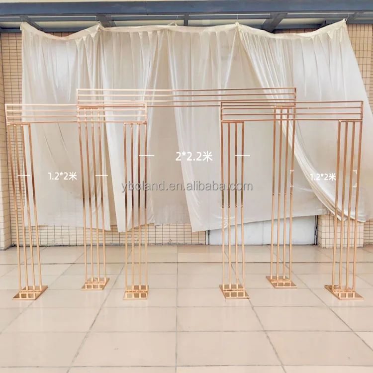 Luxury Wedding Decoration Backdrop - Metal Shiny Gold Frame
