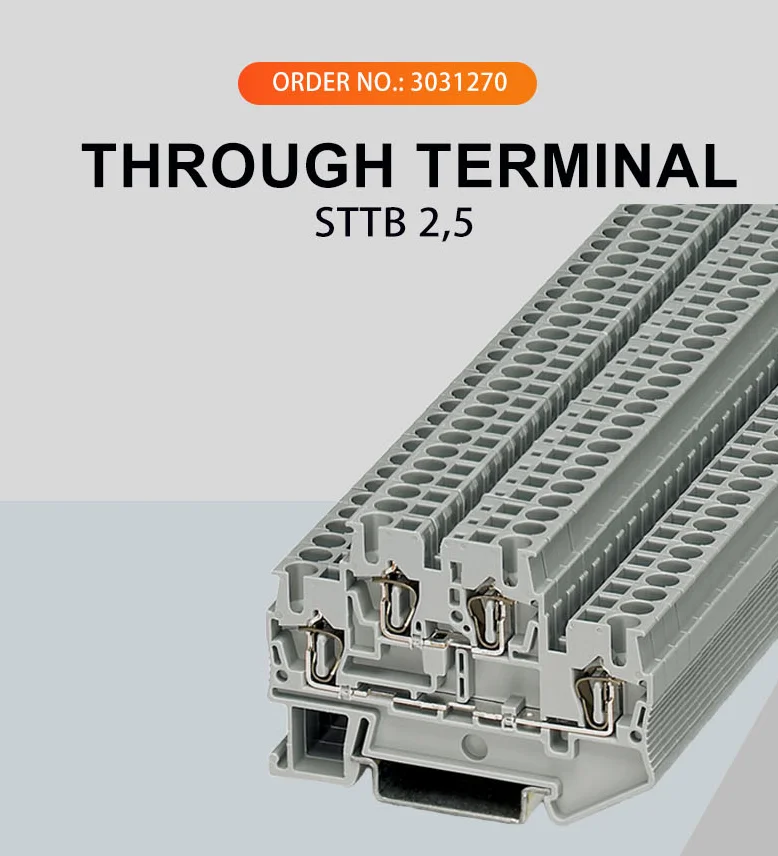 3031270 Phoenix Contact STTB 2.5 Spring Double Layer Terminal Block Din ...