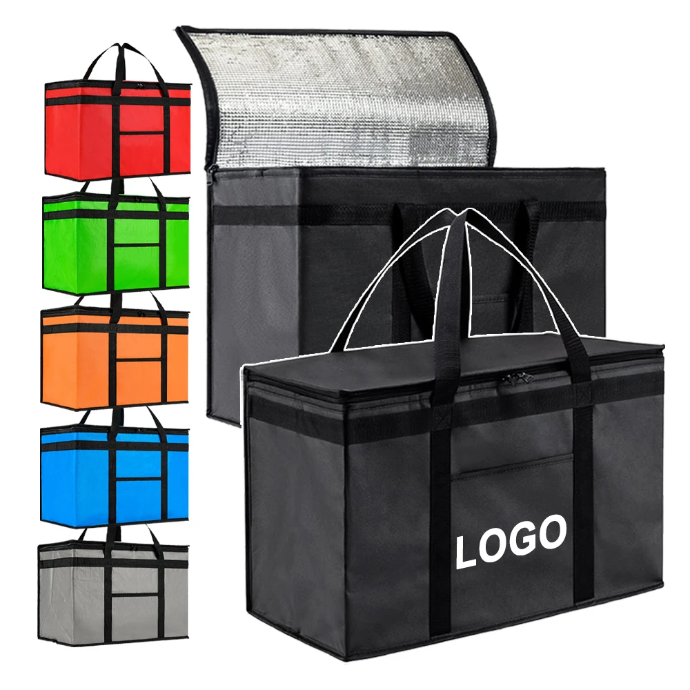 Foldable Lunch Thermal Food Cooler Bag Rectangular Large Capacity ...
