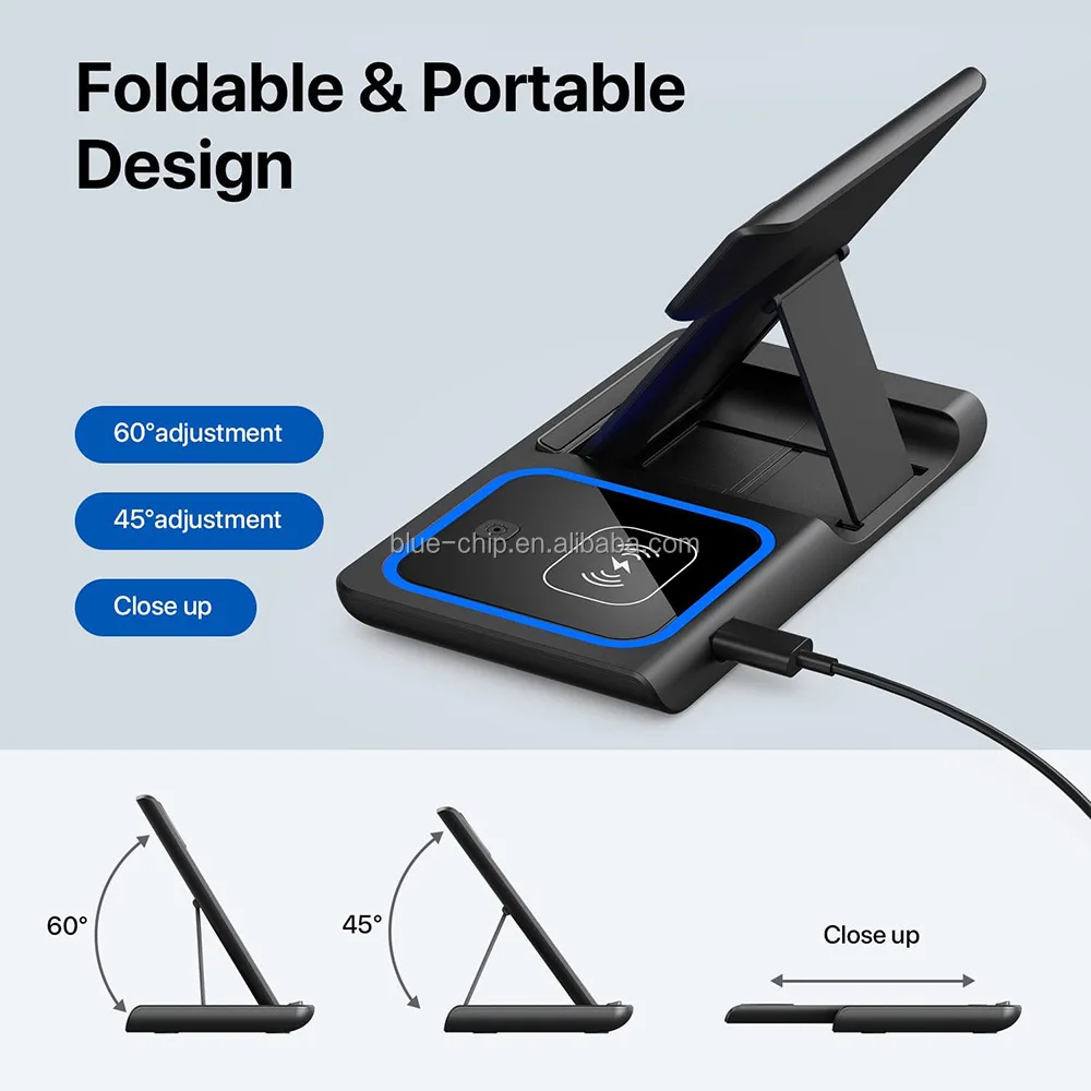 3in1 Wireless Charger - Portable, Efficient, and Versatile