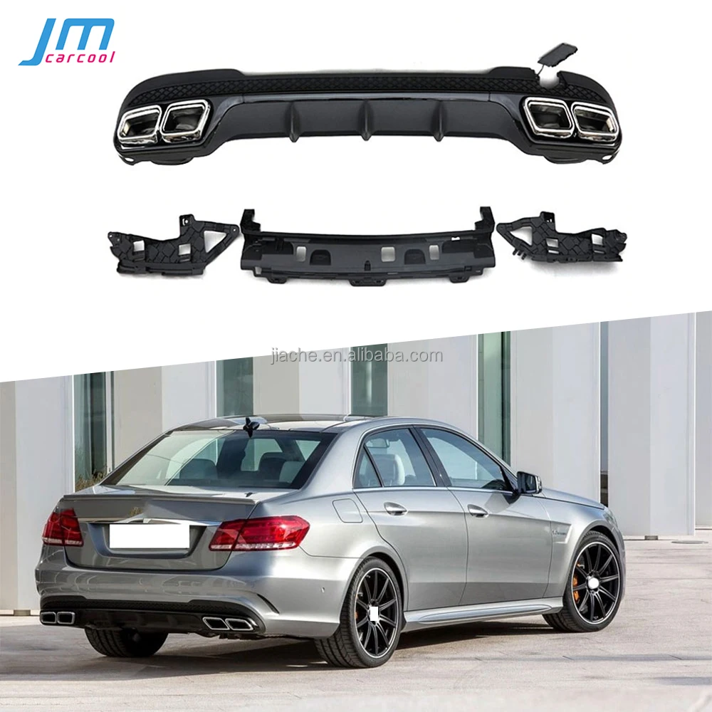 Rear Diffuser With Exhaust Tips For Benz E Class W212 E350 E400 E63 Amg ...
