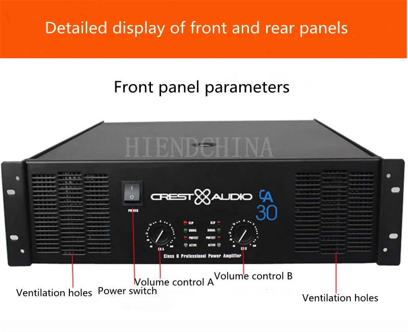 CA18 Professional Power Amplifier - Pure Power Amp 2channels
