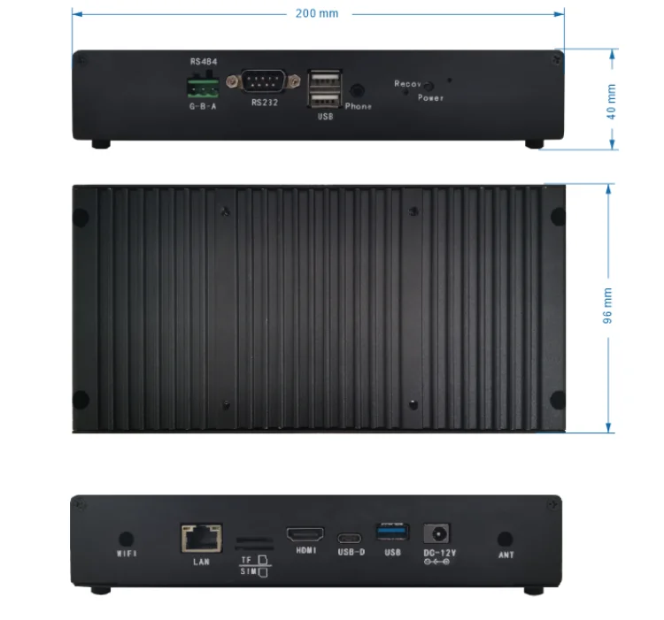 Industrial Pc Cpu Mini Pc Fanless Mini Control Box Mini Pc Android ...