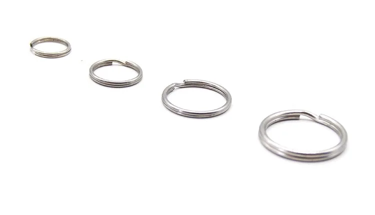 Multiple Key Ring With Chain Metal Keyring Keychain With Chains Flat ...