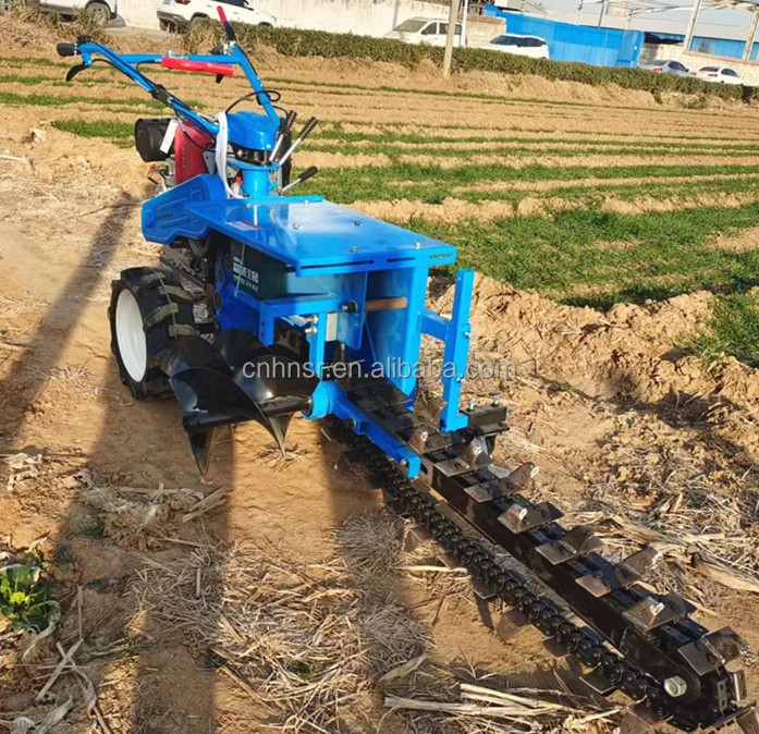 Semi-automatic Trenching Ditching Machine Tractor Ditcher Mini Trench ...