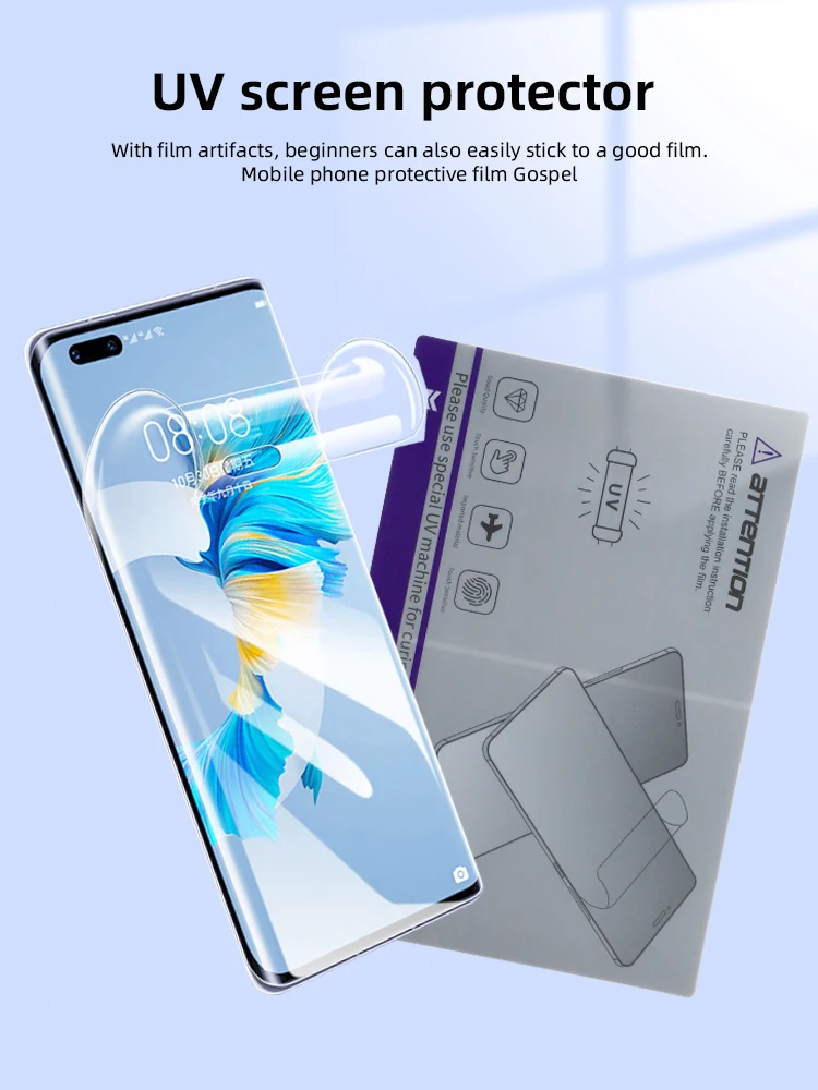 5H Uv Curing Film 3d Curved Screen Protector for Different Models ...