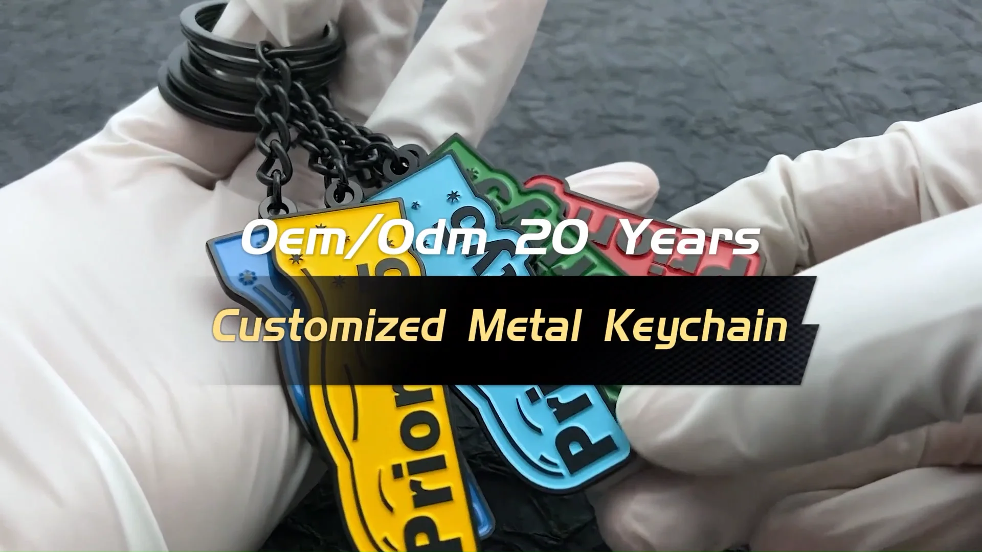 20 Years Manufacturer Keychain 3d Logo Letter 6 Colors Soft Enamel Zinc ...